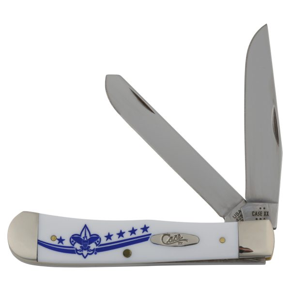Scouting America Case Trapper Pocket Knife, 3.25''Blade-White Handle ...