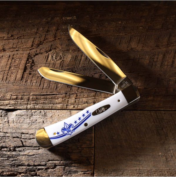 Scouting America Case Trapper Pocket Knife, 3.25''Blade-White Handle ...